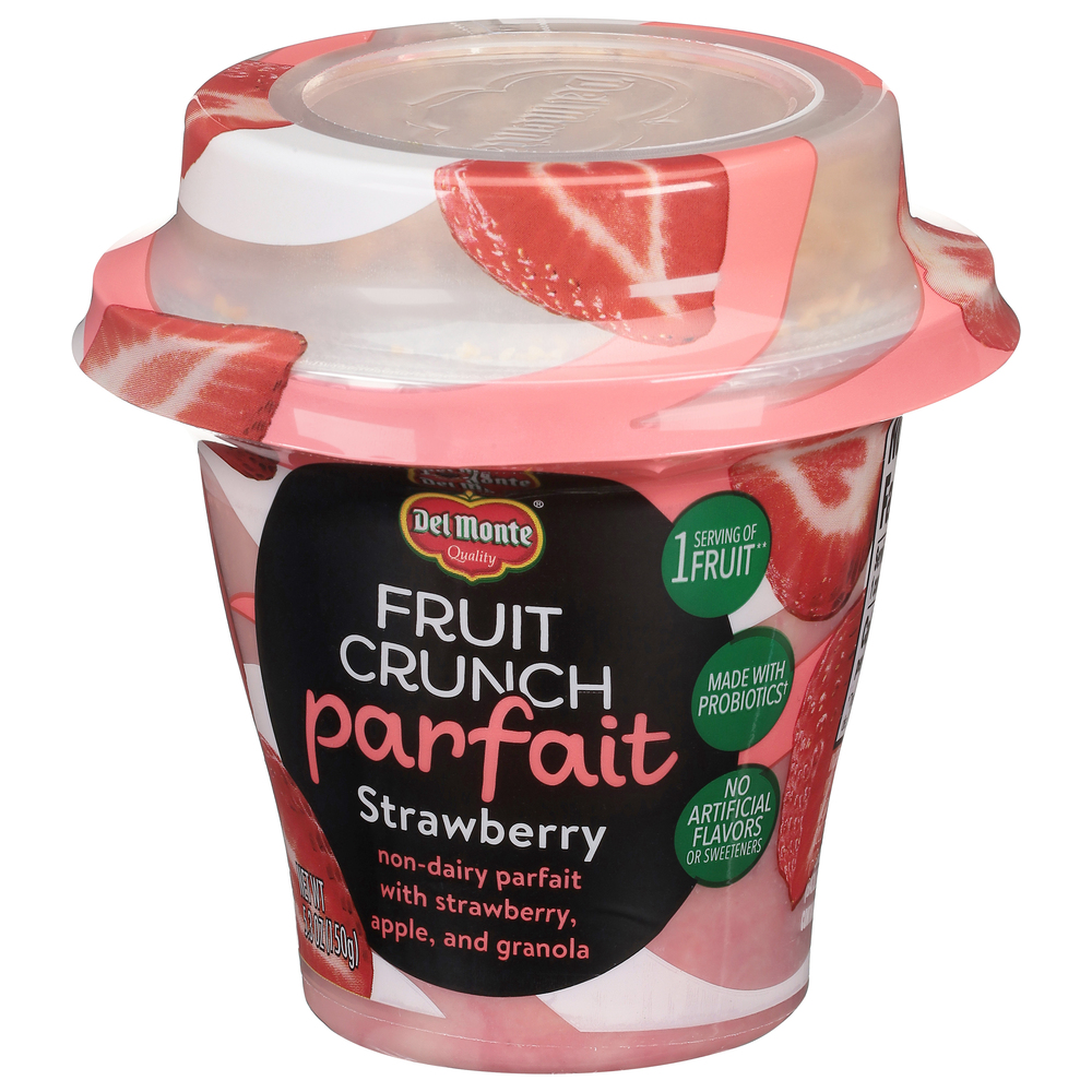 Del Monte Fruit Crunch Parfait, Strawberry-Front-Right-Elevated