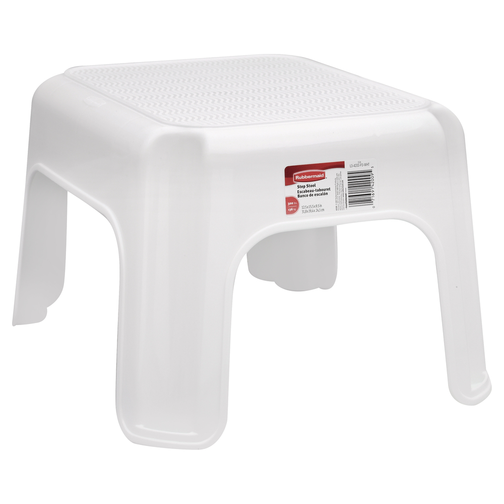 Rubbermaid 9.4 in. H x 12.7 in. W x 15.7 in. D 300 lb. Capacity Plastic Step Stool