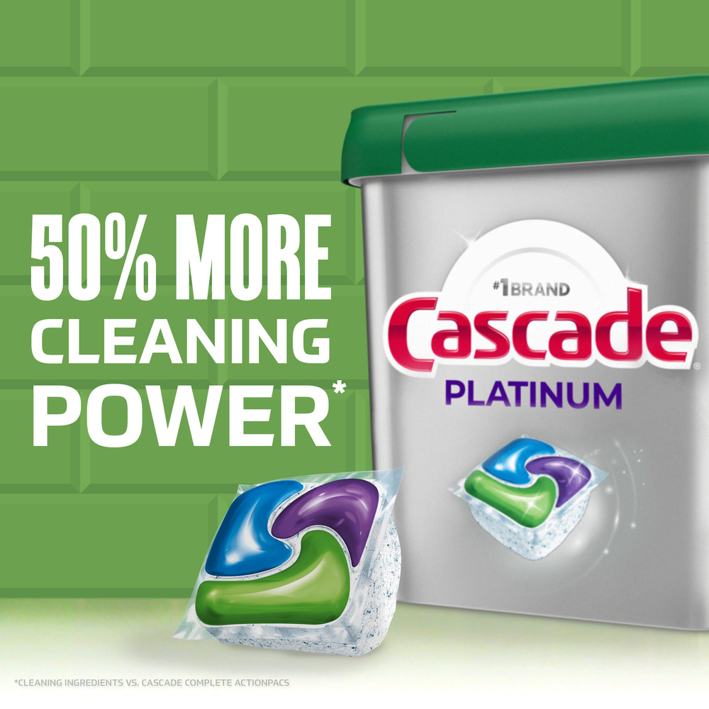 Cascade Cascade Platinum + Oxi Dishwasher Pods, 48 Count-Ingredients
