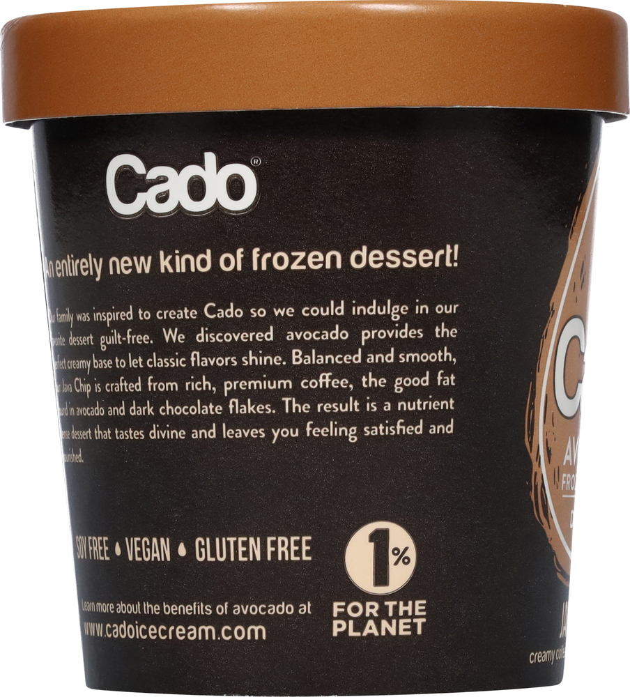 Cado Avocado Frozen Dessert, Dairy-Free, Java Chip-Planogram-Left