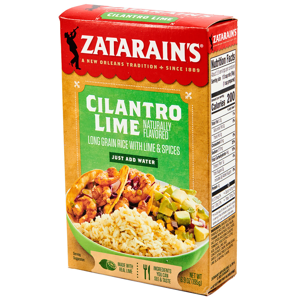 Zatarain's Cilantro Lime Rice-Front-Right-Elevated