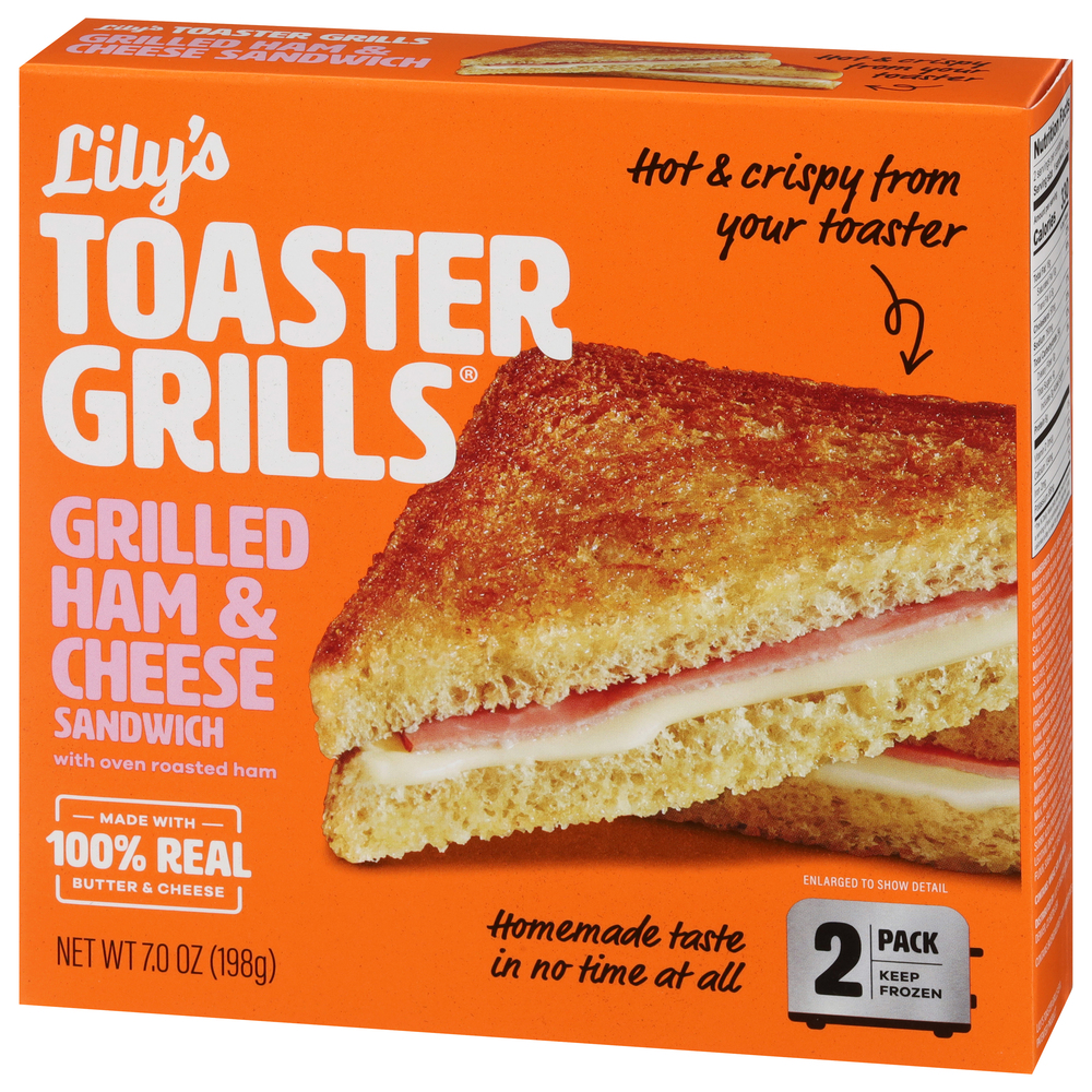 Lily's Toaster Grills Grilled Ham & Cheese Sandwich with Oven Roasted ...