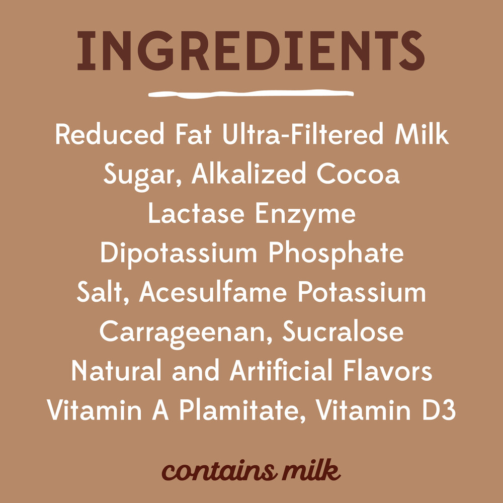 Fairlife Milk, Ultra-Filtered, Reduced Fat, Chocolate, 2%-Ingredients