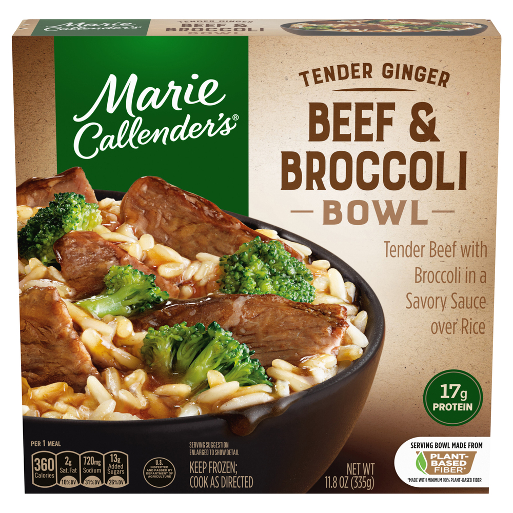 Marie Callender's Beef & Broccoli, Tender Ginger, Bowl-Main