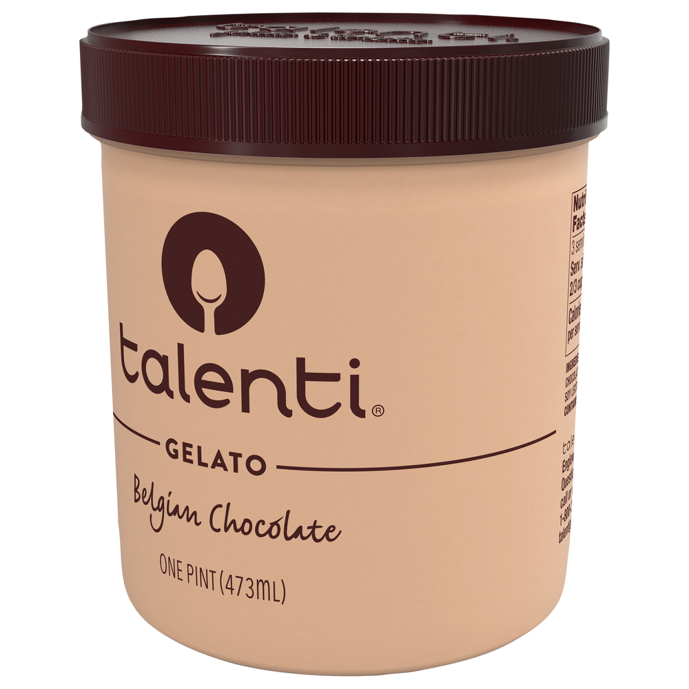 Talenti Gelato, Belgian Chocolate-Front-Right-Elevated