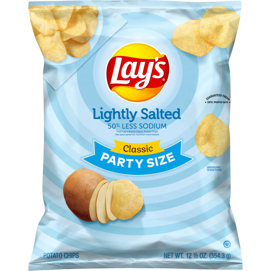 Lay's Lightly Salted Classic Potato Chips Party Size-Hero
