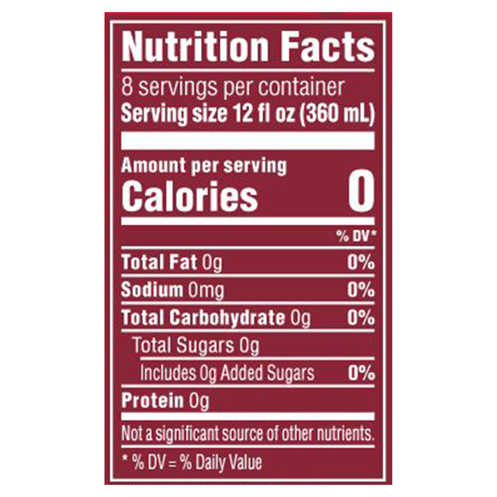 Bubly Sparkling Water Cherry-Nutrition-Facts