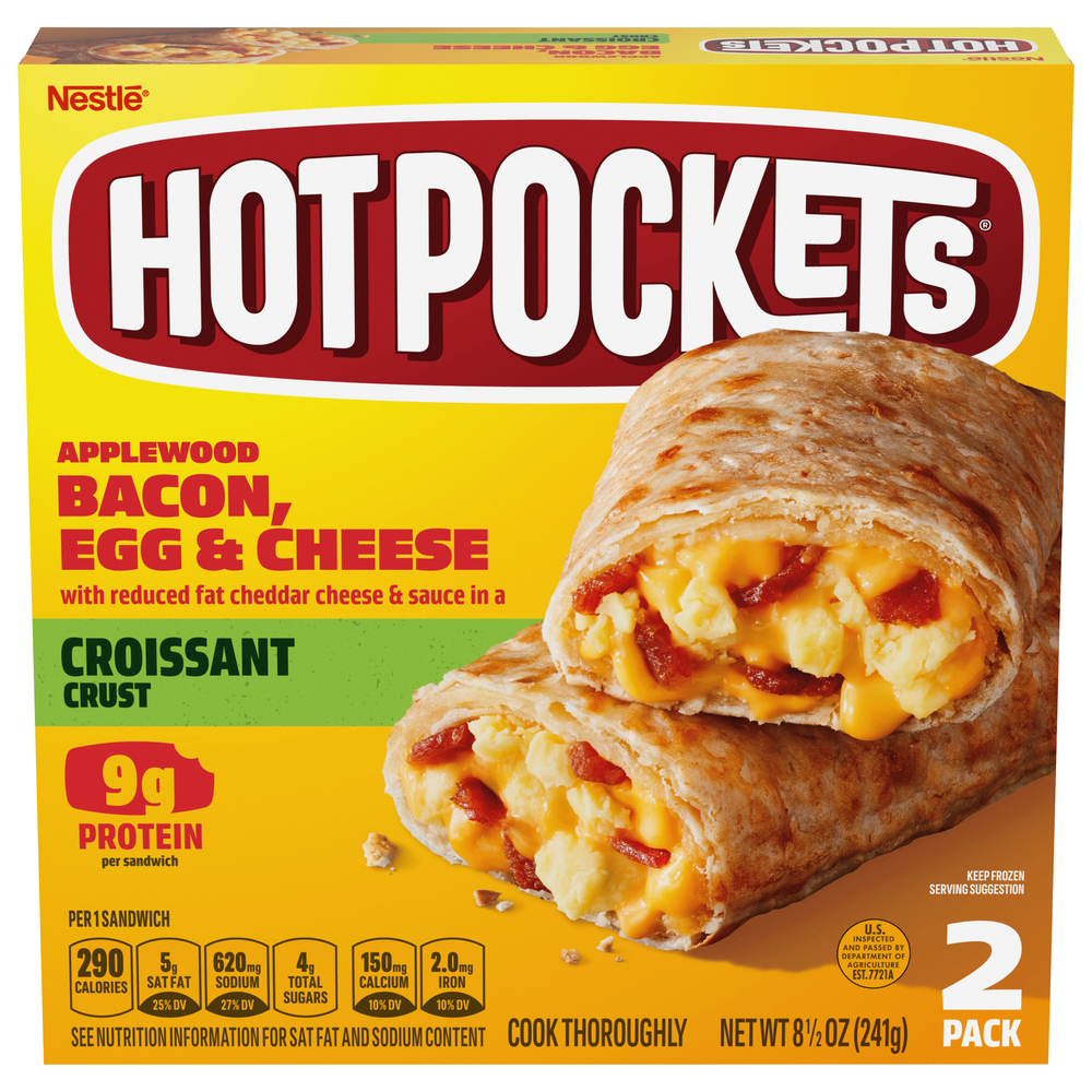 Hot Pockets Applewood Bacon, Egg & Cheese Frozen Sandwiches-Ecom