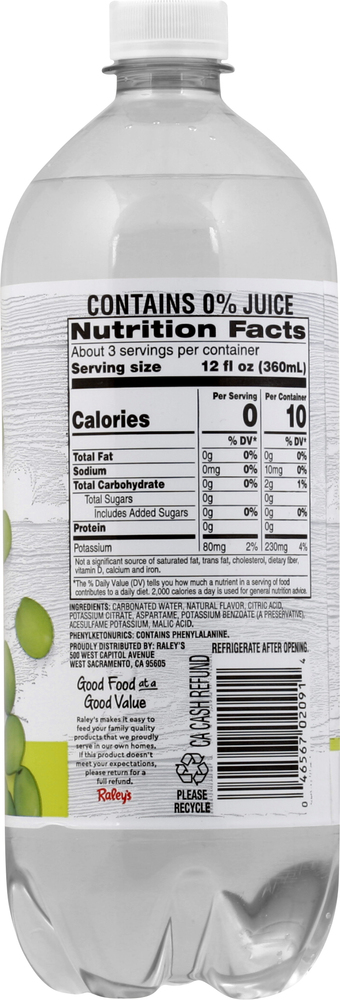 Raley's White Grape Sparkling Water-Planogram-Back