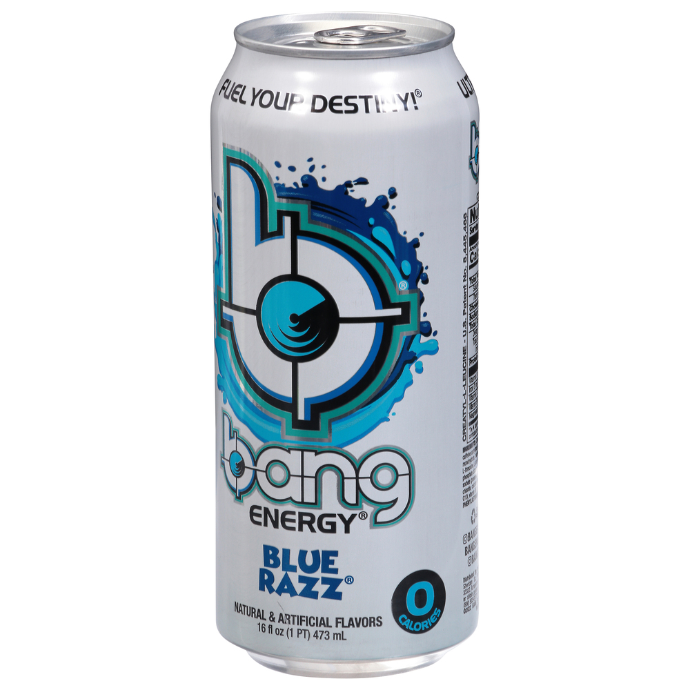 Bang Energy Drink, Blue Razz-Front-Right-Elevated