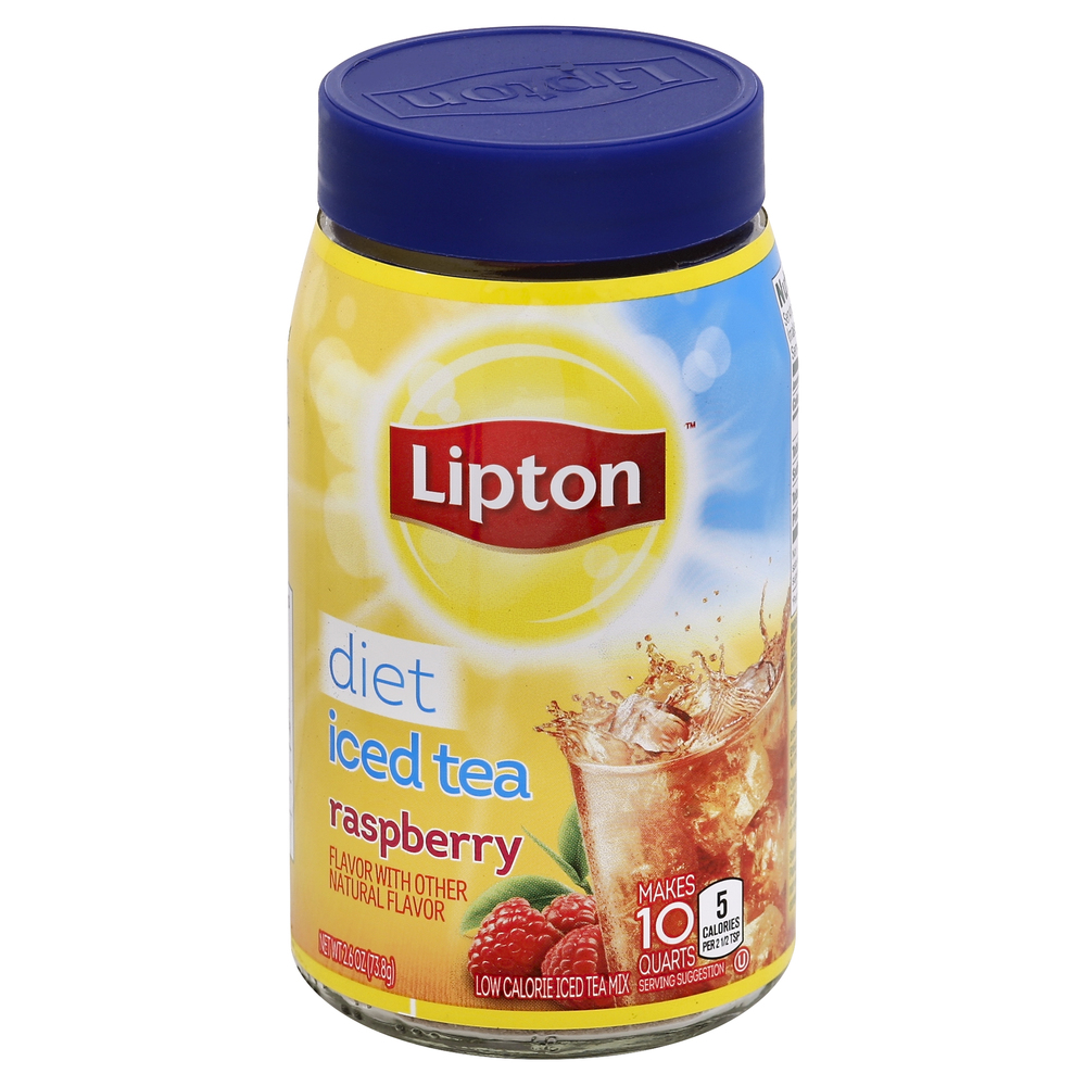 Lipton Iced Tea Mix, Low Calorie, Raspberry, Diet-Main