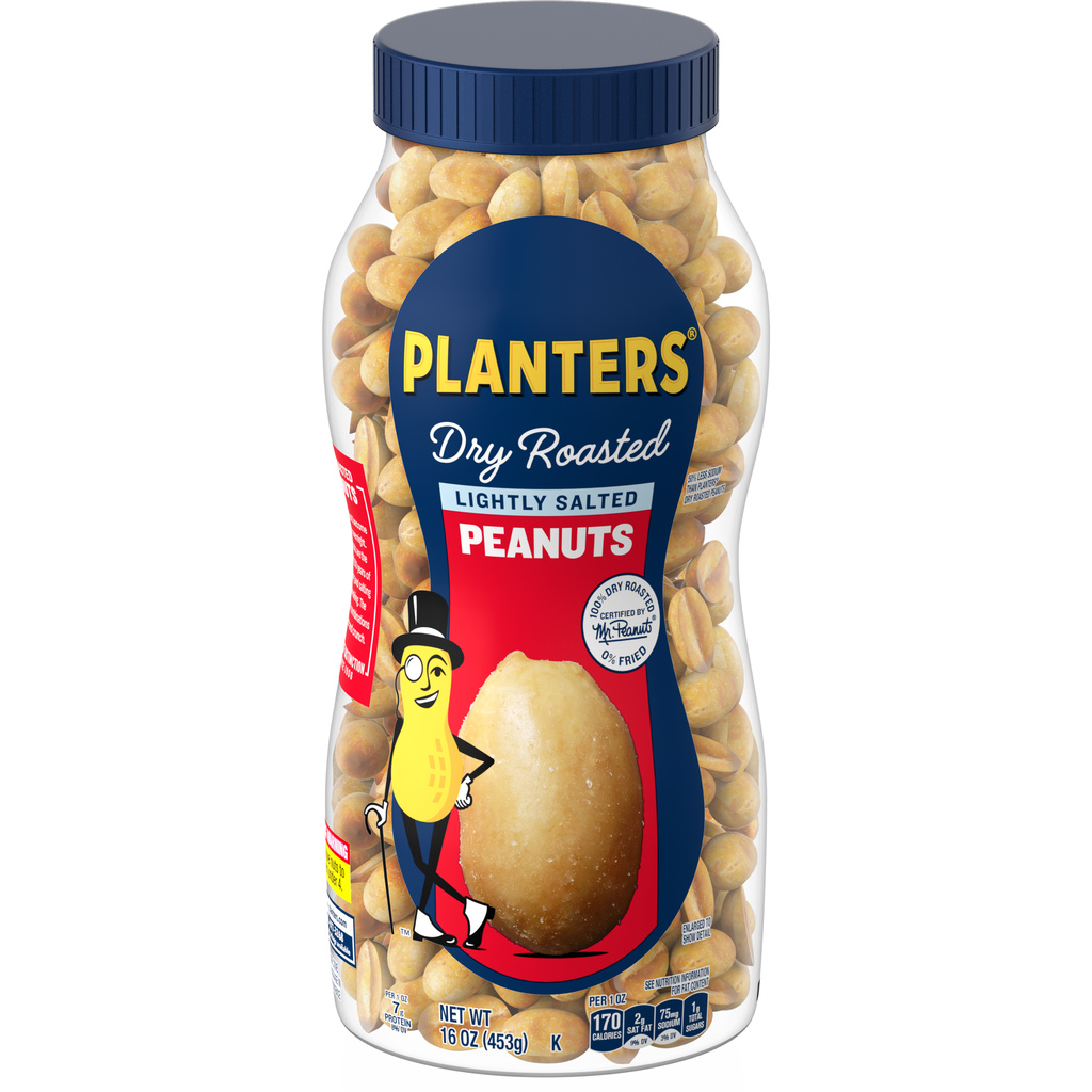 Planters Peanuts, Lightly Salted, Dry Roasted-Hero