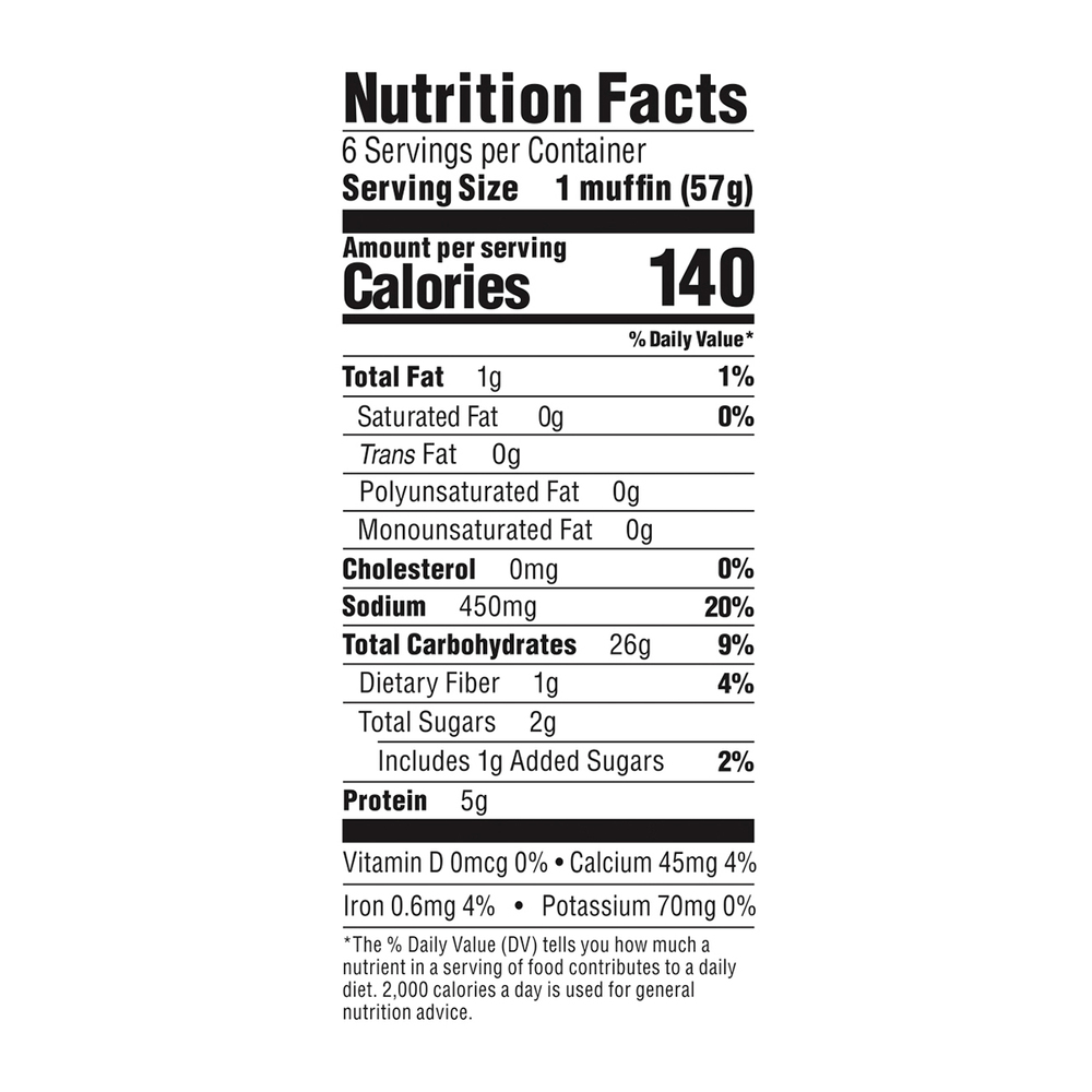 Bays Original English Muffins-Nutrition-Facts