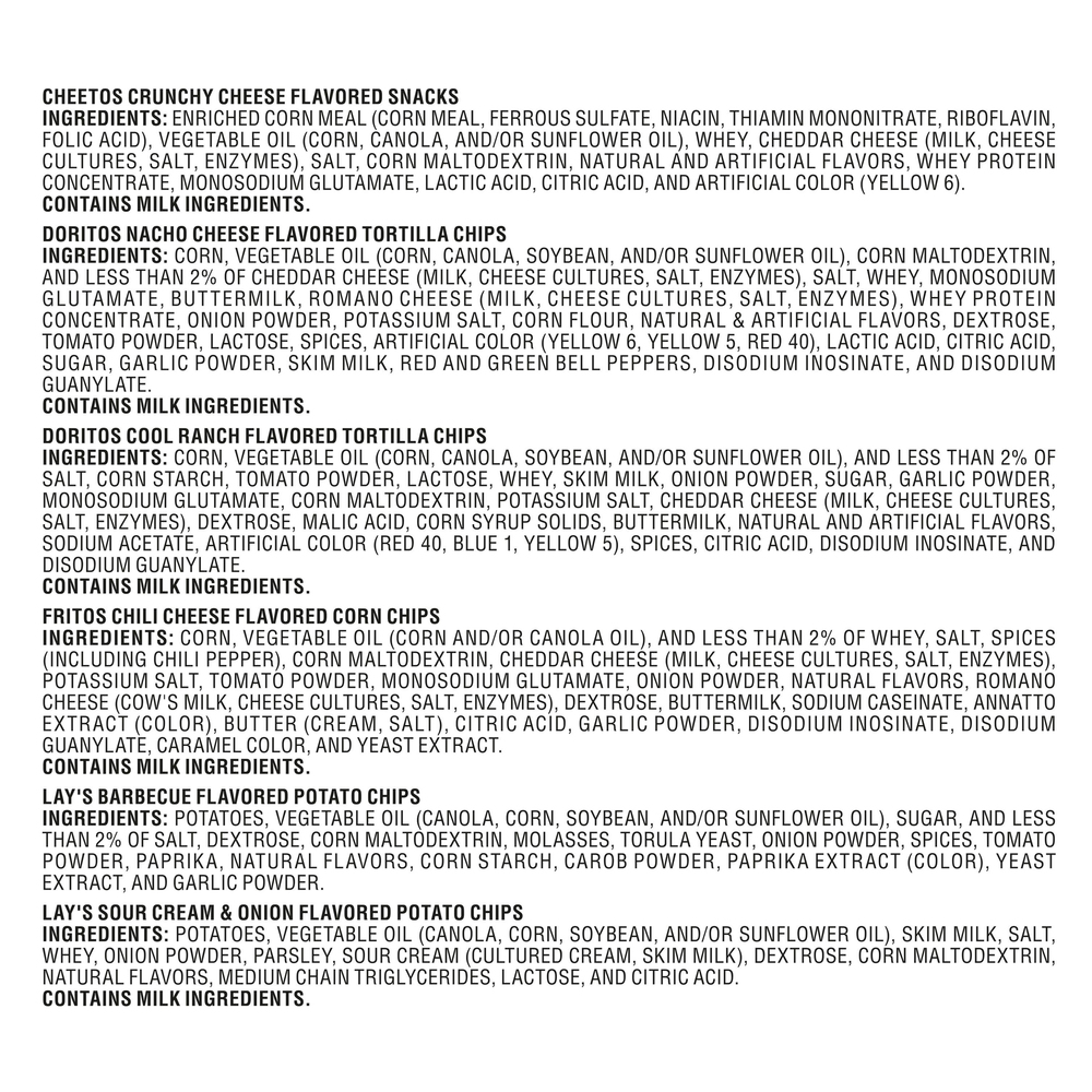 Frito Lay Flavor Mix-Ingredients