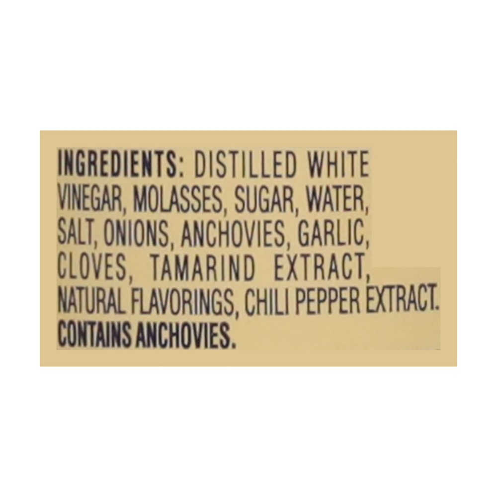 Lea & Perrins Worcestershire Sauce, The Original-Ingredients