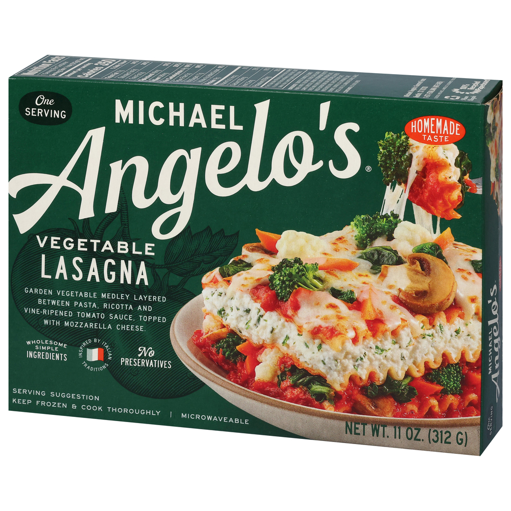 Michael Angelo's Lasagna, Vegetable-Front-Right-Elevated