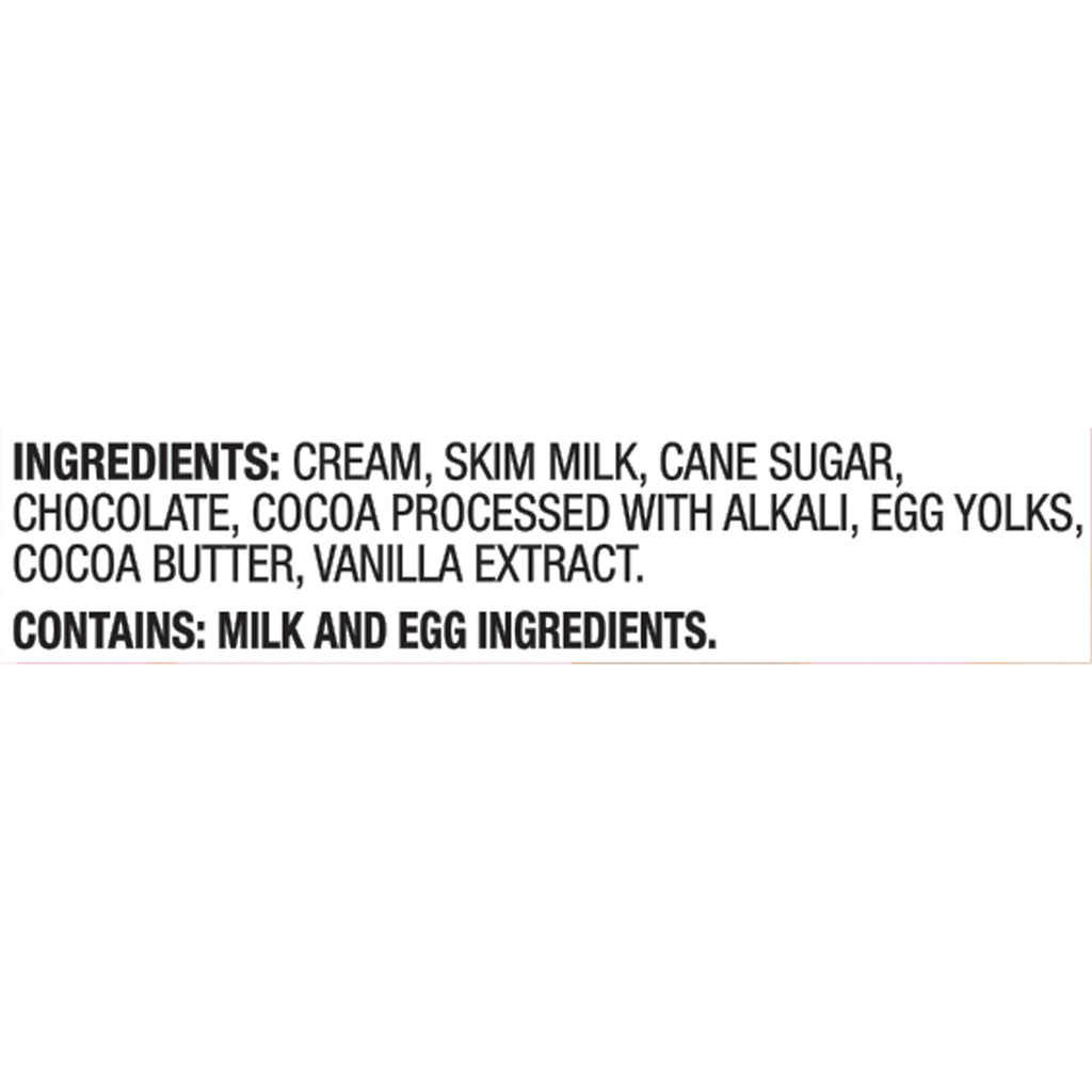 Haagen-Dazs Ice Cream, Chocolate Chocolate Chip-Ingredients