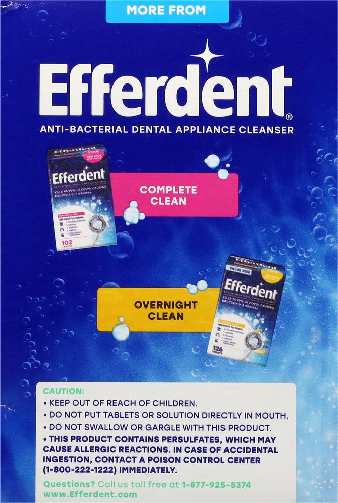 Efferdent Efferdent Plus Mint Extreme Minty Fresh Anti-Bacterial ...