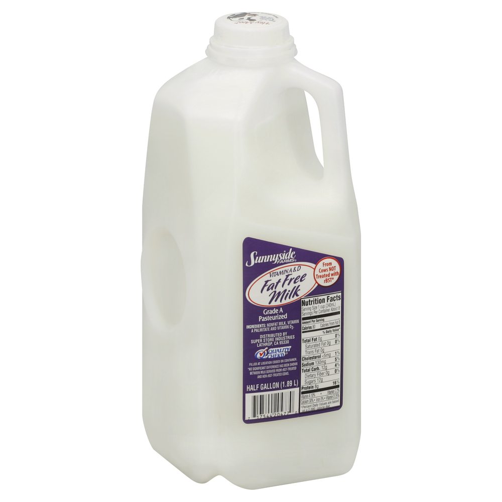 Sunnyside Farms Milk, Fat Free-Main