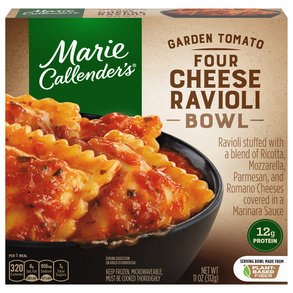 Marie Callender's Four Cheese Ravioli Bowl, Garden Tomato-Main