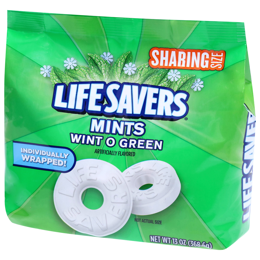 Life Savers Mints, Wint O Green, Sharing Size-Front-Right-Elevated