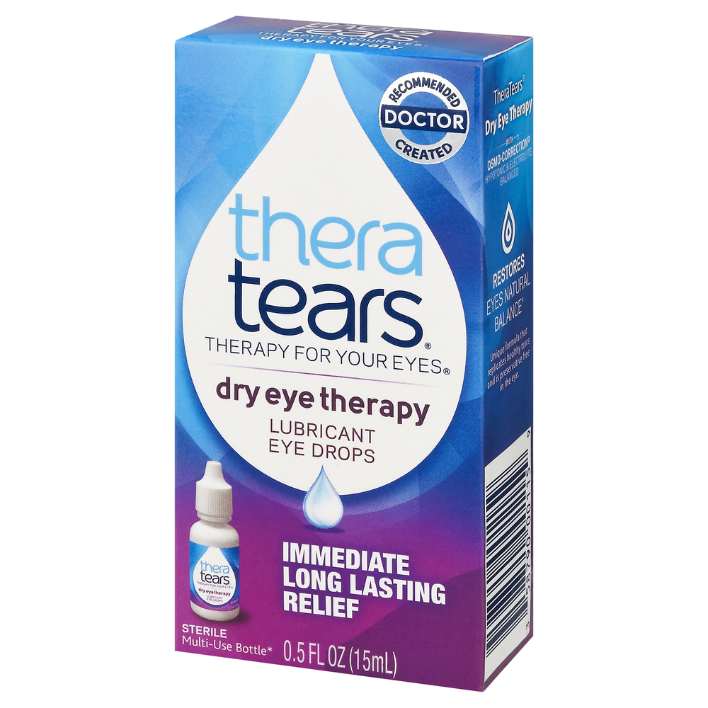 TheraTears Lubricant Eye Drops, Sterile, Multi-Use Bottle-Front-Right ...