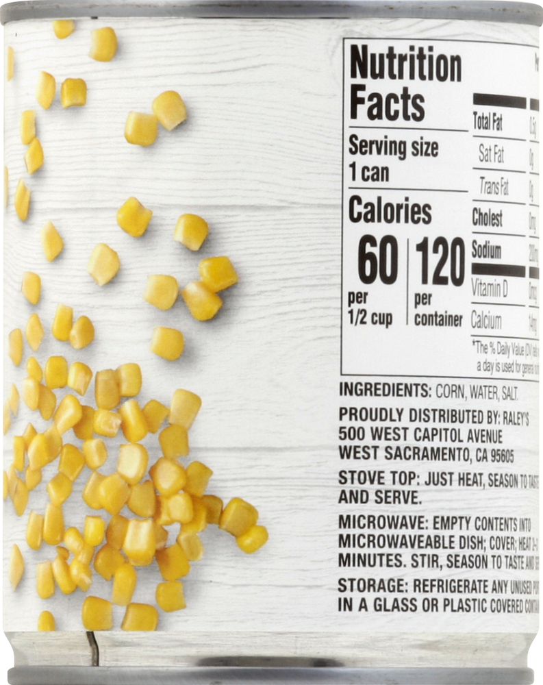 does corn have calcium