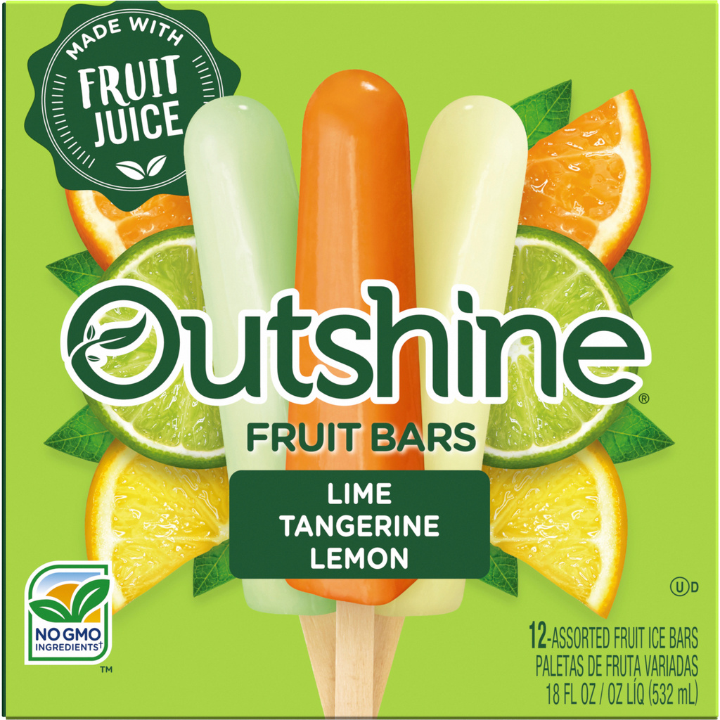 Outshine Fruit Pops Lime Tangerine Lemon Mini Hero
