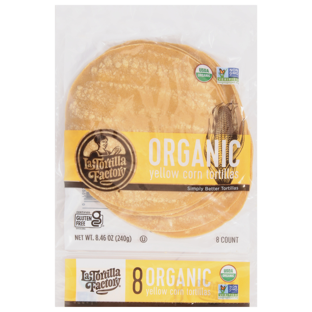La Tortilla Factory Tortillas, Organic, Yellow Corn-Main