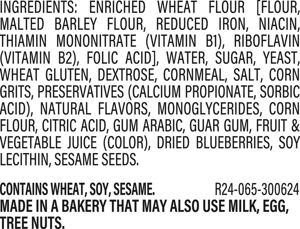 Sara Lee Shelf-Stable Blueberry Pre-sliced Bagels, 5 count, 16.7 oz ...