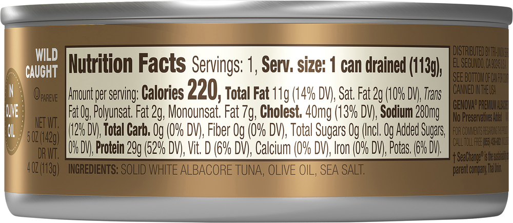 Genova Albacore Tuna, in Olive Oil, Wild Caught-Planogram-Right