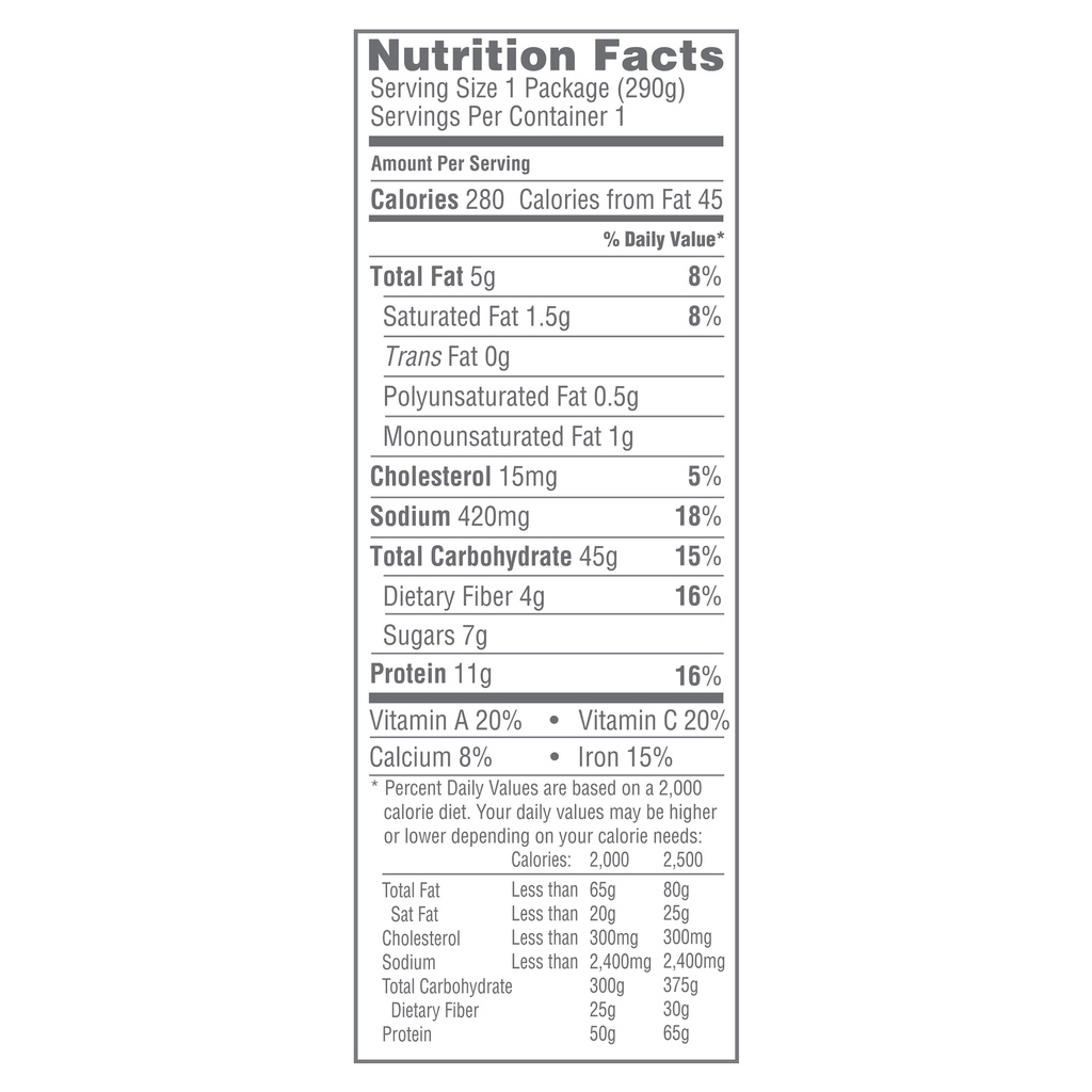 Smart One Spaghetti, With Meat Sauce-Nutrition-Facts