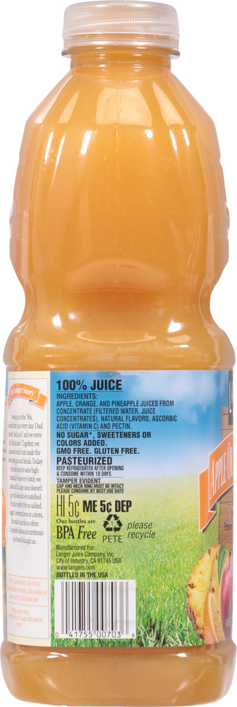 Langers 100% Juice, Apple Orange Pineapple-Planogram-Left