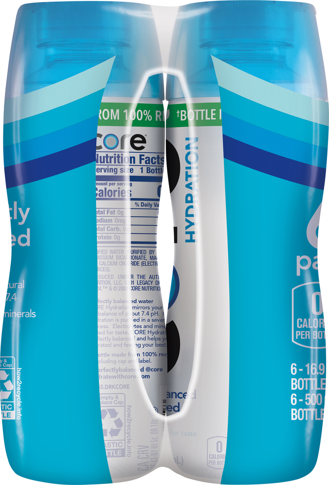 Core Hydration Water, Perfectly Balanced, 6 Pack-Planogram-Right