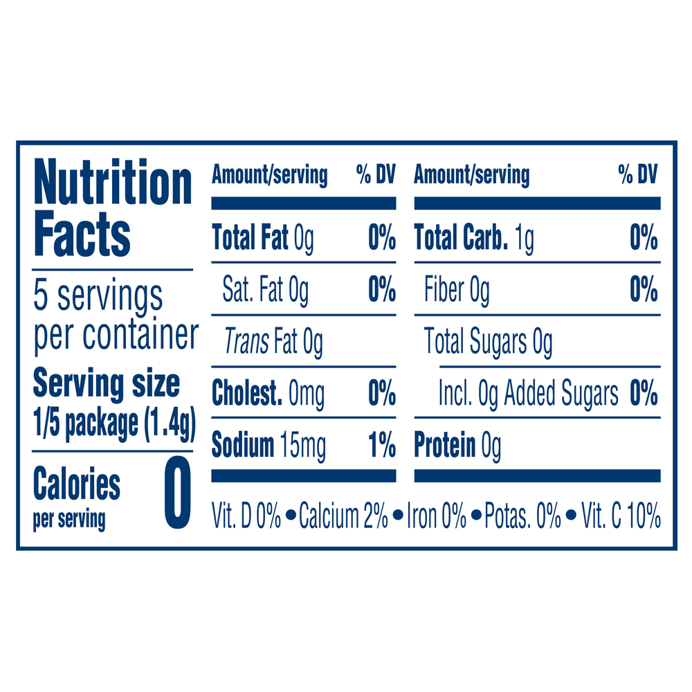 Kool-Aid Lemonade Unsweetened Drink Mix-Nutrition-Facts