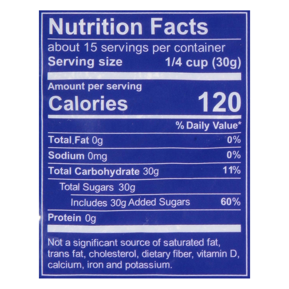 Wholesome Confectioners Sugar, Organic, Powdered-Nutrition-Facts