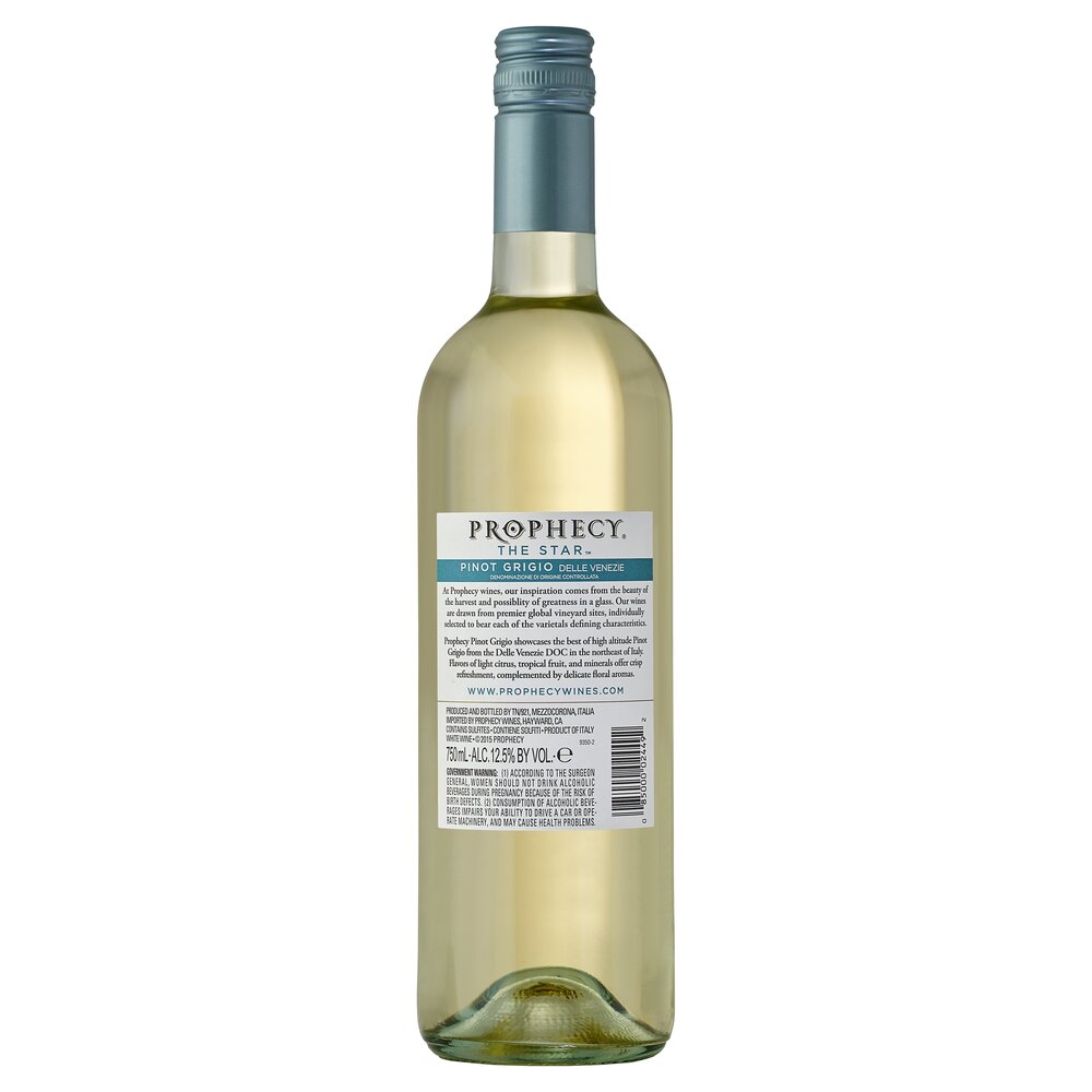 Prophecy Pinot Grigio White Wine-Planogram-Back