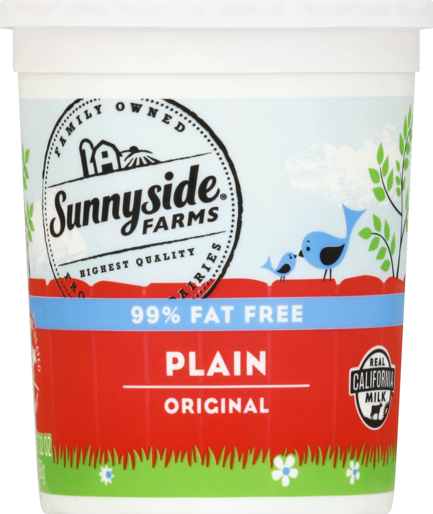 Sunnyside Farms Yogurt, Low Fat, Original, Plain-Main