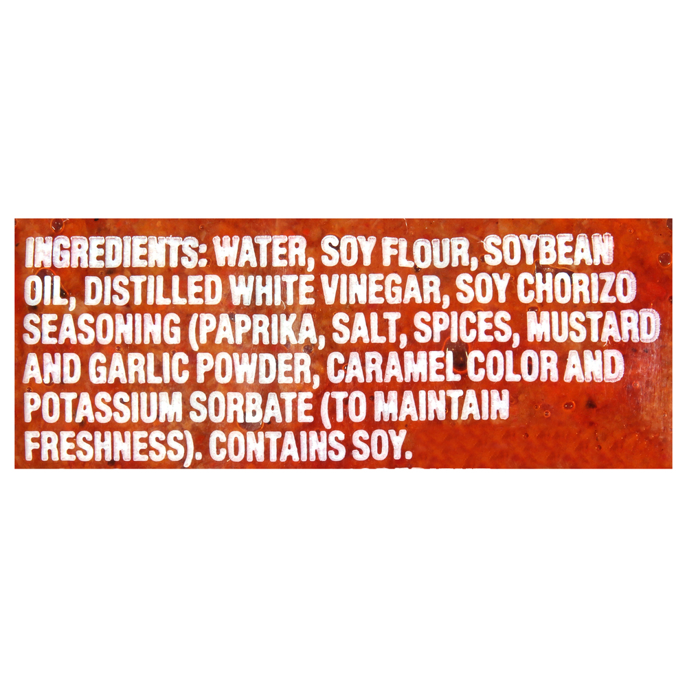 Cacique Soy Chorizo Ingredients