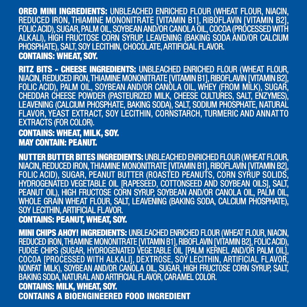 Nabisco Snacks, 20 Packs-Ingredients