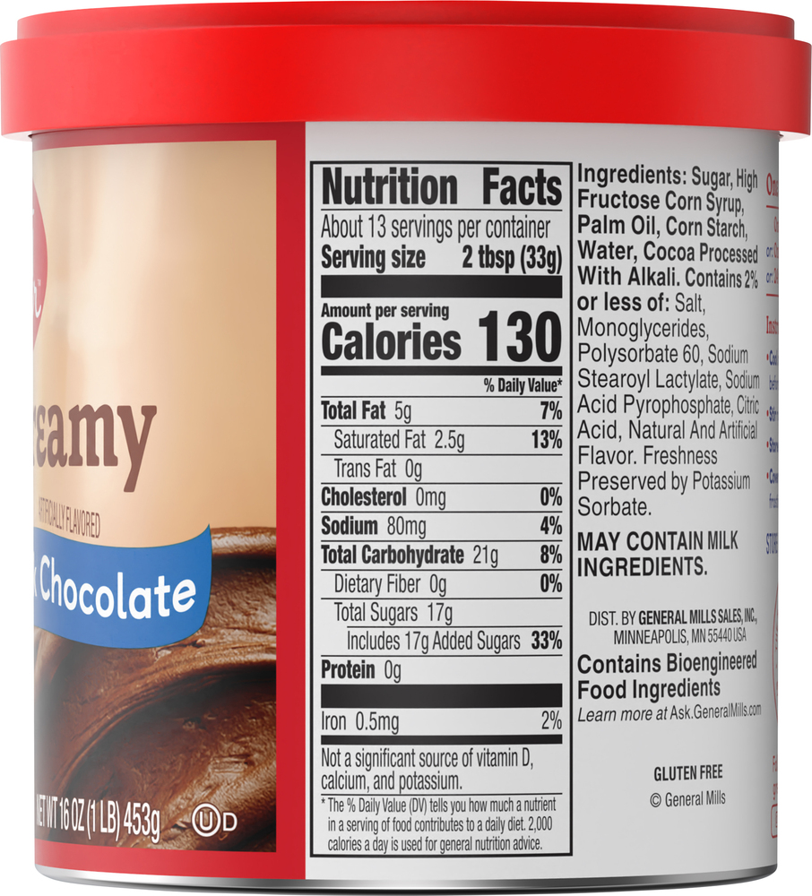 Betty Crocker Frosting, Milk Chocolate, Rich & Creamy-Planogram-Right