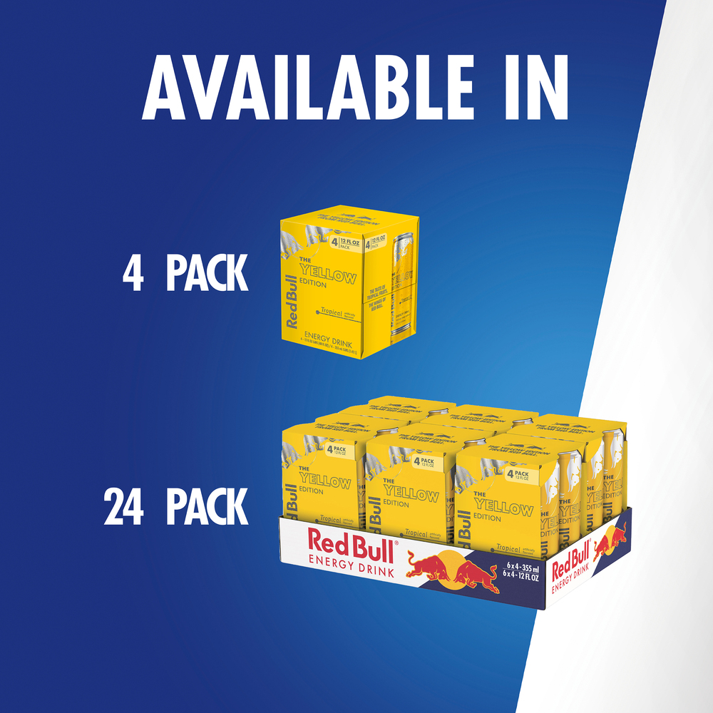 Red Bull The Yellow Edition Energy Drink, Tropical-Planogram-Right