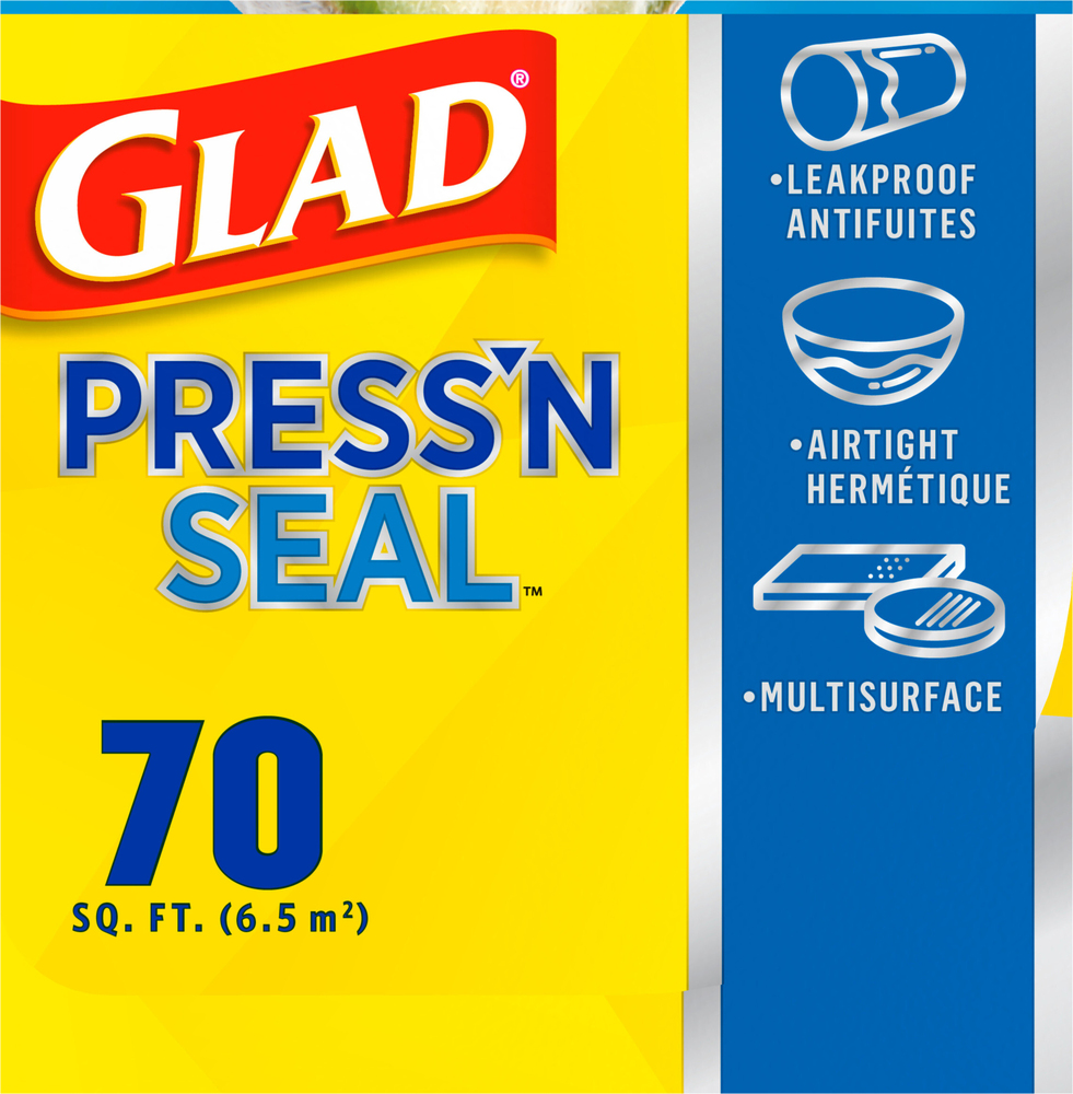 Glad Press'NSeal Sealing Wrap, Multipurpose, 3 in 1-Planogram-Right