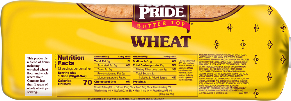 Home Pride Bread, Enriched, Wheat, Butter Top-Planogram-Right
