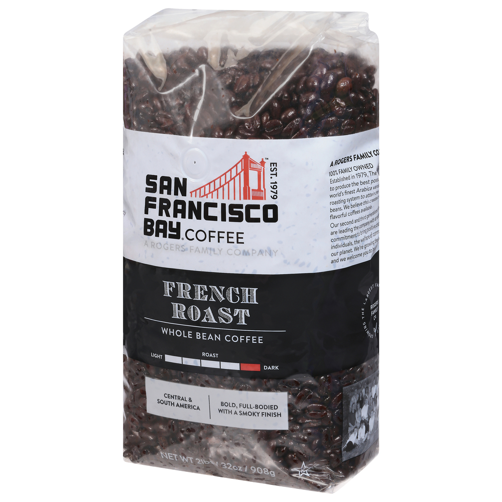 San Francisco Bay Coffee, Whole Bean, Dark Roast, French Roast-Front ...