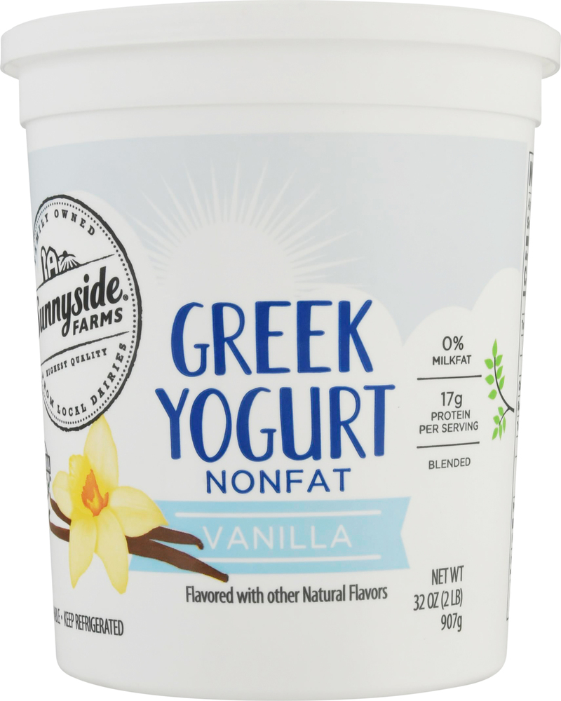 Sunnyside Farms Yogurt, Greek, Nonfat, Vanilla-Main