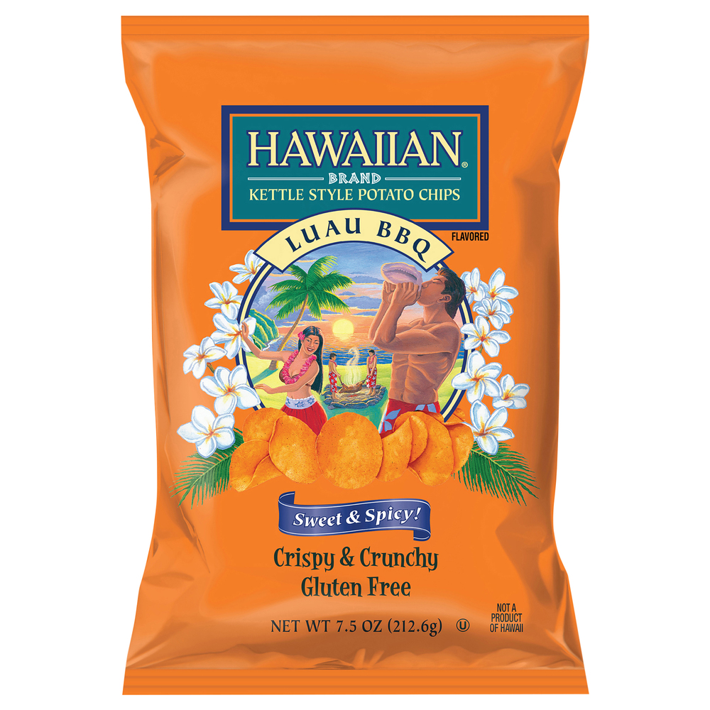 Hawaiian Potato Chips, Luau BBQ, Kettle Style-Main