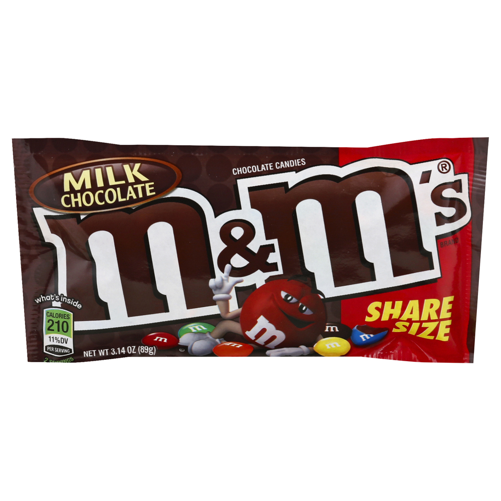 M & M Chocolate Candies, Milk Chocolate, Share Size-Main