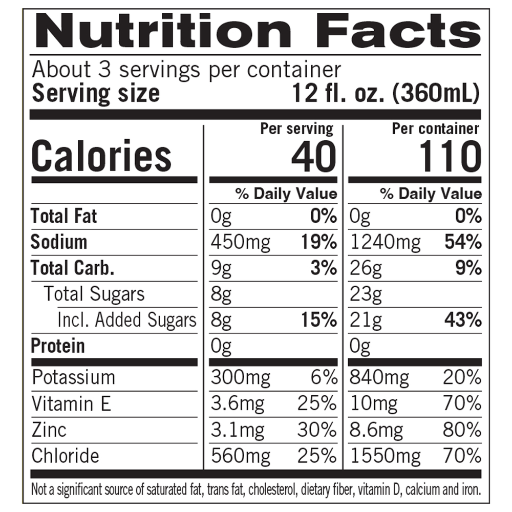 Kinderlyte Electrolyte Solution, Orange-Nutrition-Facts