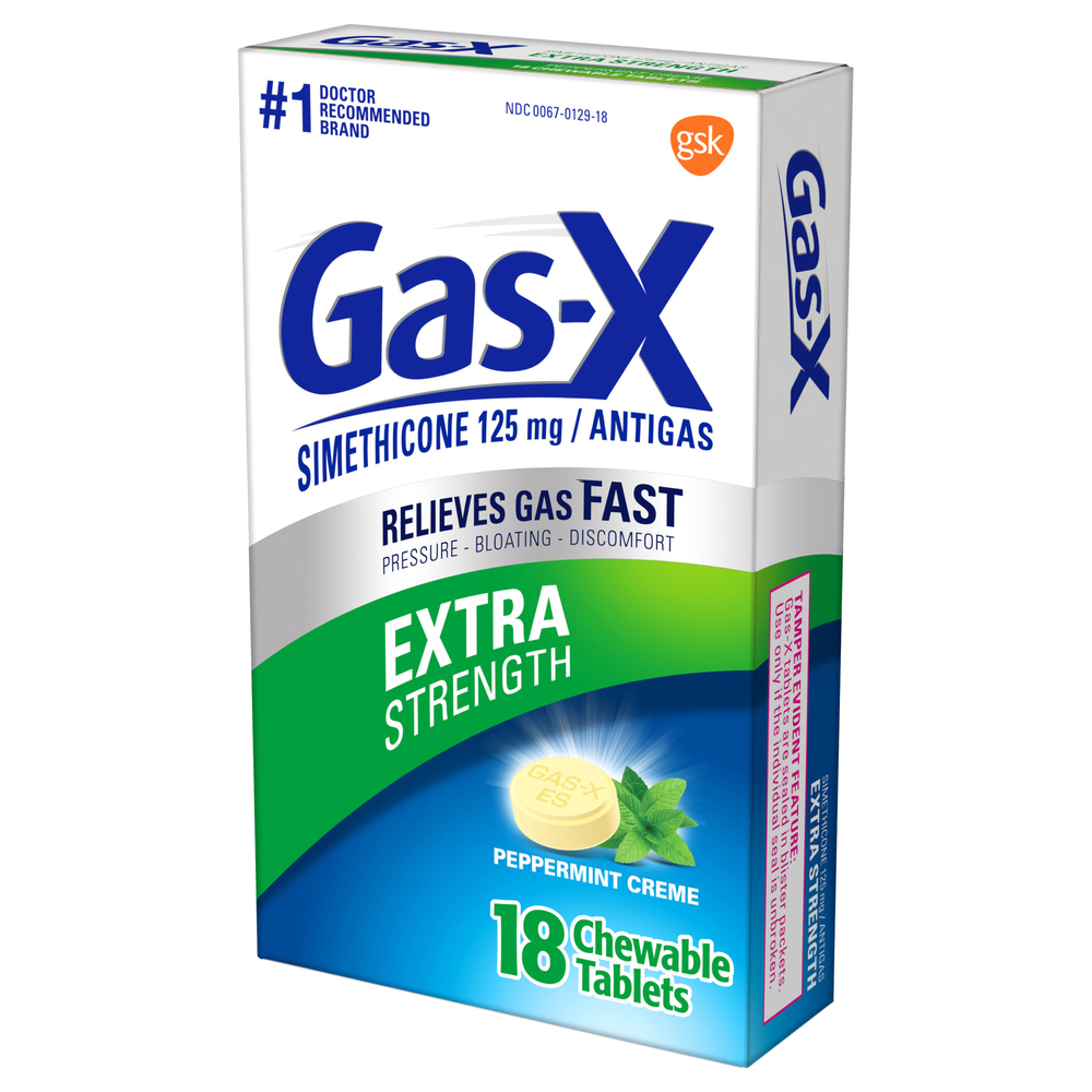 Gas-X Antigas, Extra Strength, Simeticone 125 mg, Chewable Tablets ...